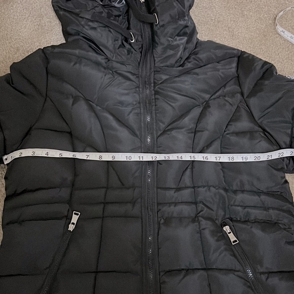 bebe | Jackets & Coats | Nwt Bebe Black Hoodie Puffer Jacket Faux Fur ...